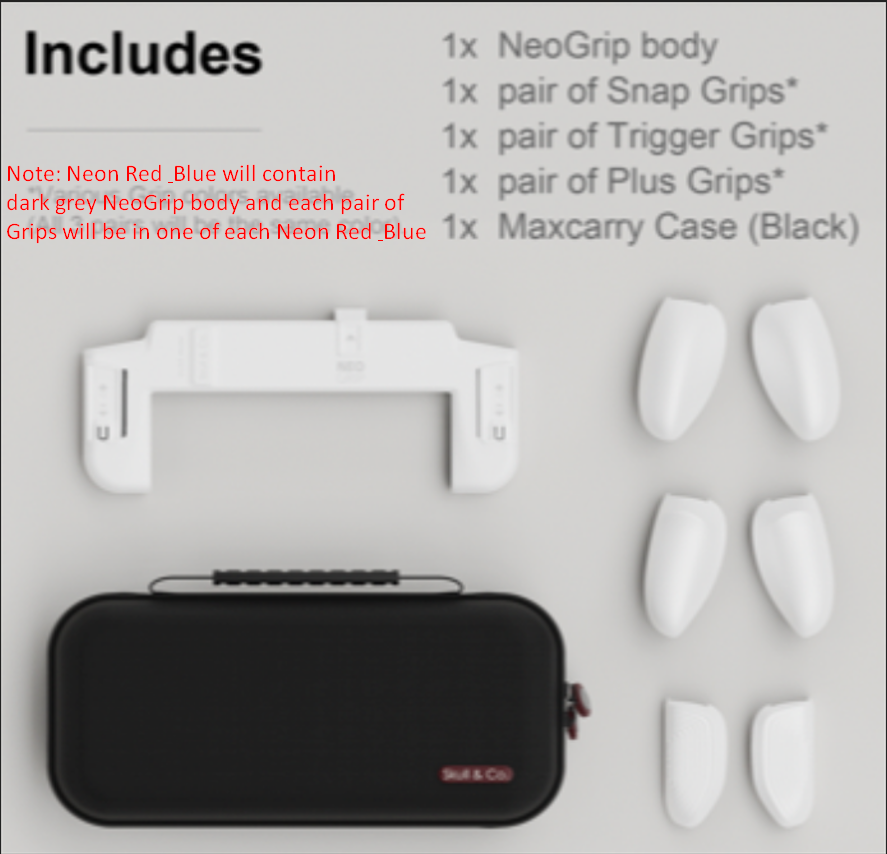 Skull & Co. NeoGrip Bundle - Neon Red & Blue – GAMORY
