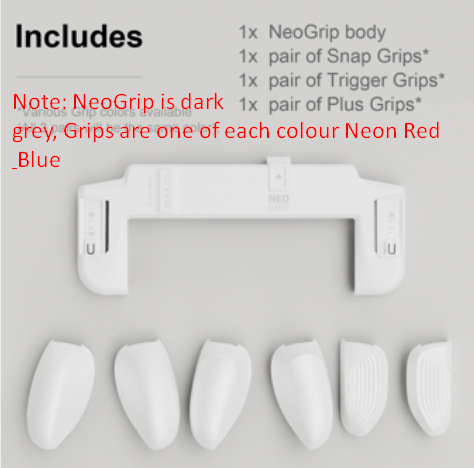 NeoGrip for Switch OLED and Regular Model - Neon Red & Blue – GAMORY